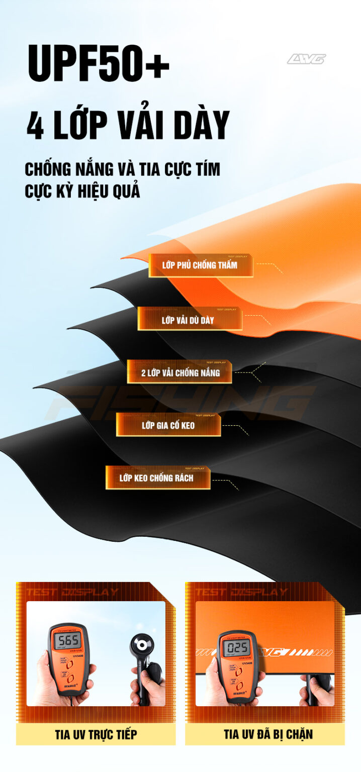 Dù Câu Cá Cao Cấp HANDING LW - Vietnam Fishing