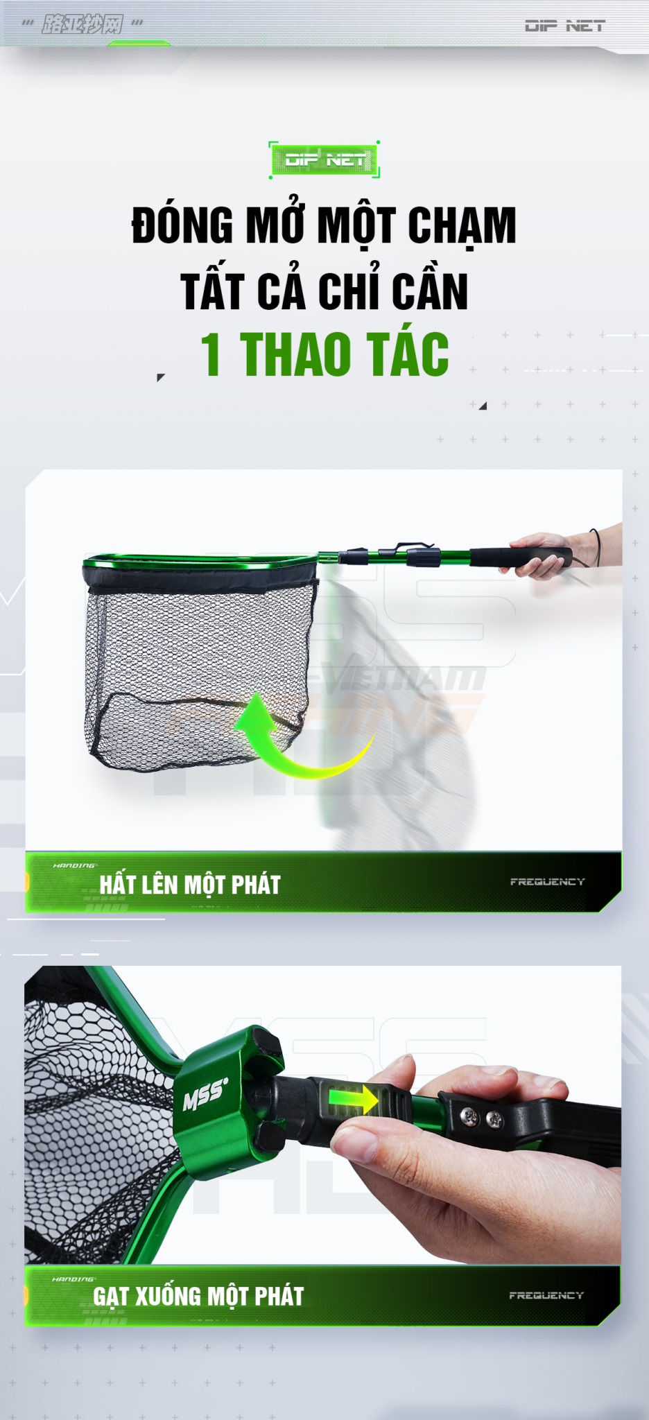 Vợt Cá Câu Lure Cao Cấp MSS 2023 - Vietnam Fishing