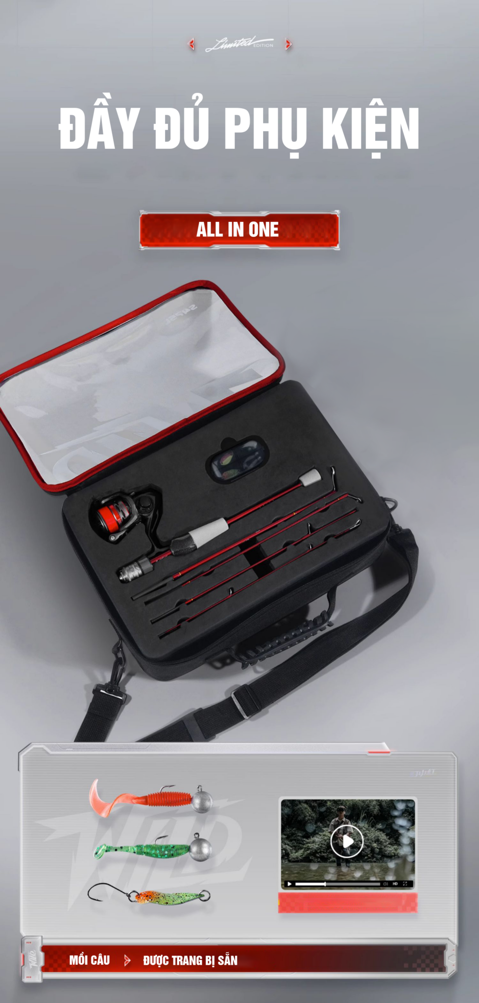 Cần Câu Lure MSS Tiny Combo - Vietnam Fishing